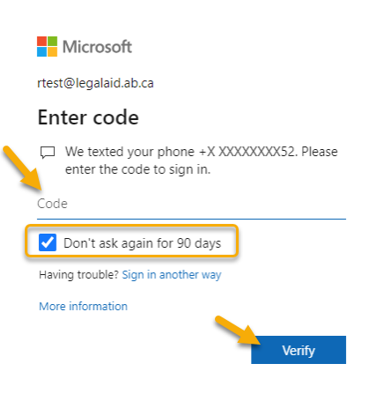 Lawyer Portal: Multi-Factor Authentication - Legal Aid Alberta