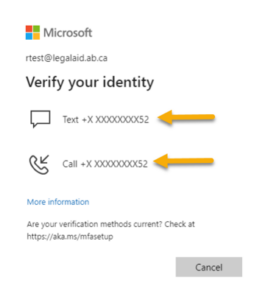 Lawyer Portal: Multi-Factor Authentication - Legal Aid Alberta